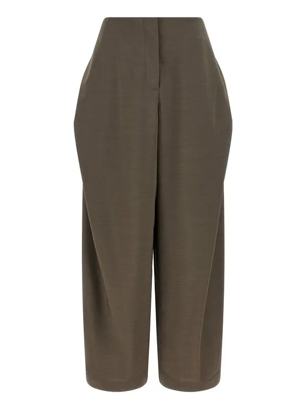 Jacquemus Le Pantalon Cubisto High-waisted Wide-leg Trousers - Gray