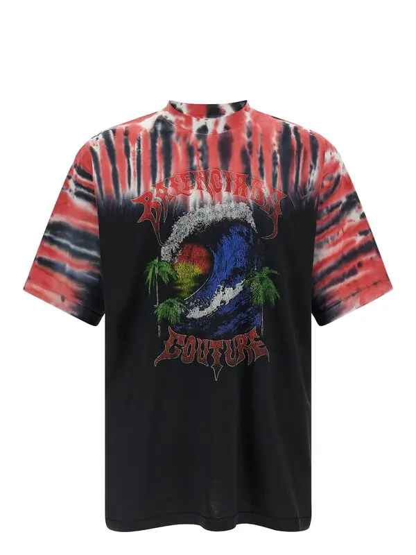 Balenciaga Extreme Tie Dye' T-shirt - Black