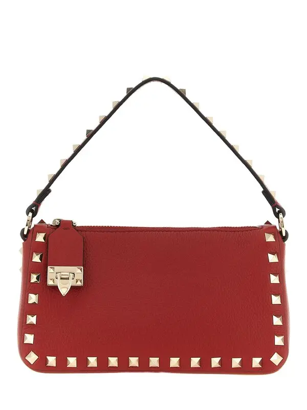 Valentino Garavani Valentinogaravani 'rockstud' Small Shoulder Bag - Red