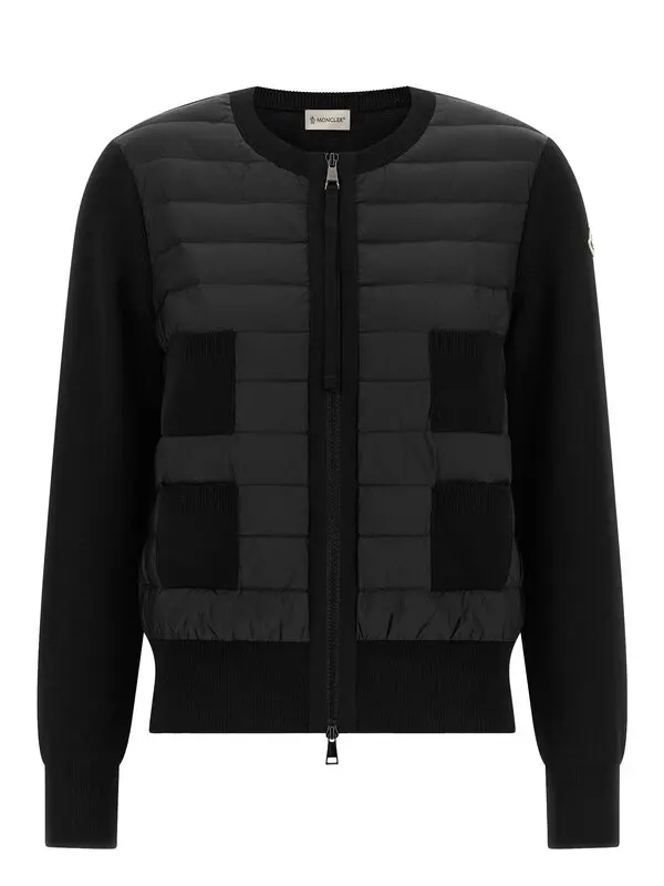 Moncler Padded Cardigan - Black