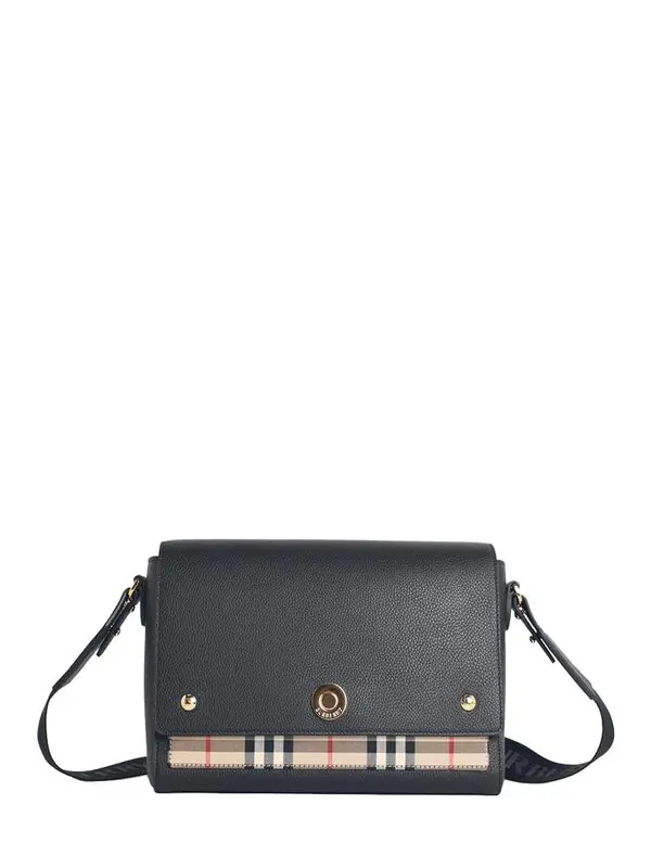Burberry Medium Note Leather Bag - Black
