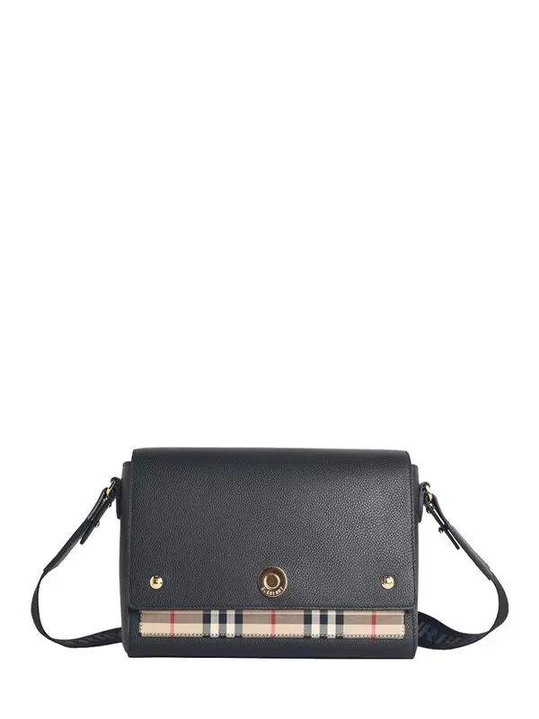 Burberry Medium Note Leather Bag - Black