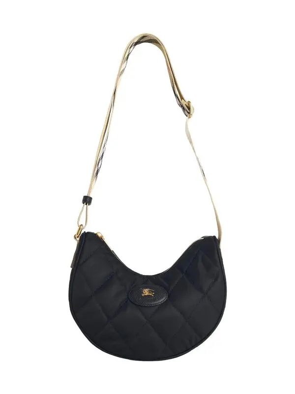 Burberry Horseshoe' Fabric Bag - Black
