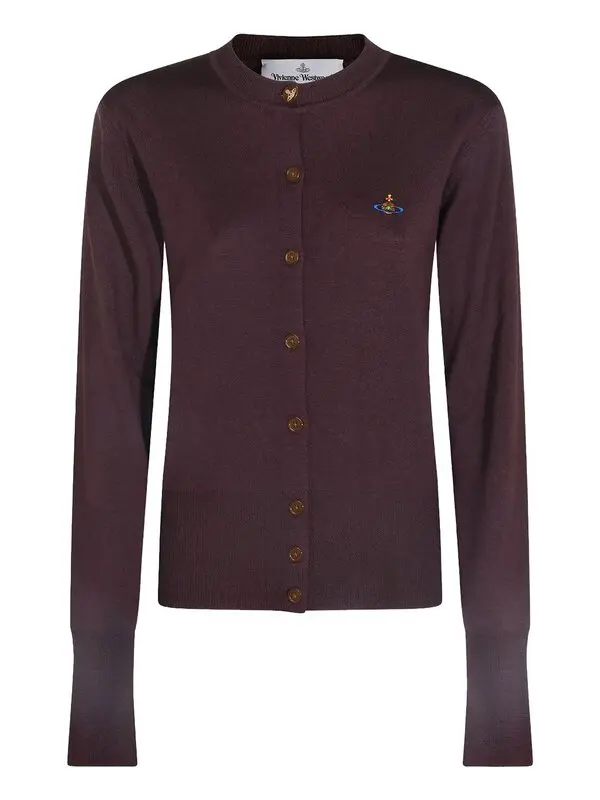 VIVIENNE WESTWOOD Cardigan Bea In Lana - Brown