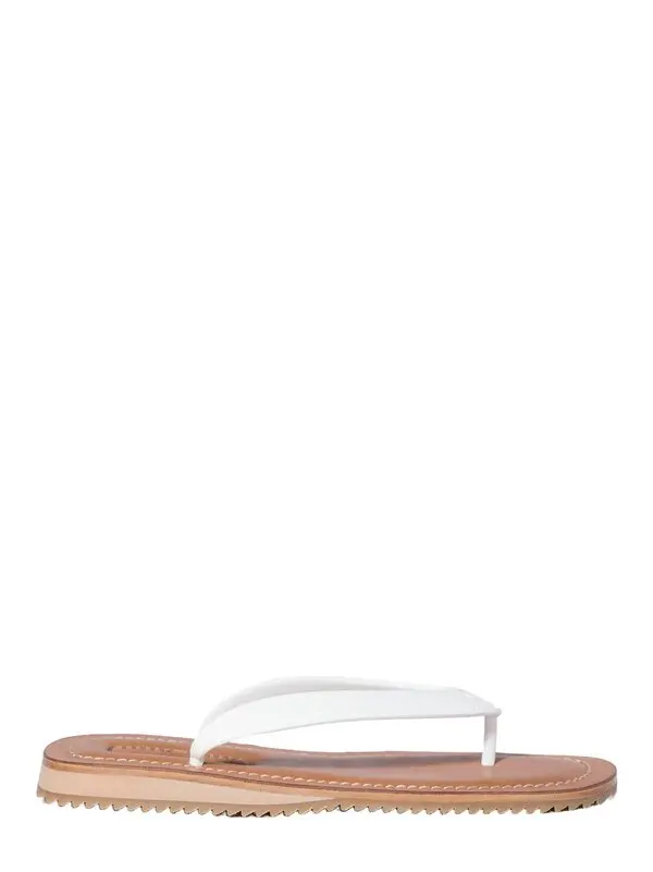 Miu Miu Slightly Padded Thong Sandals - White