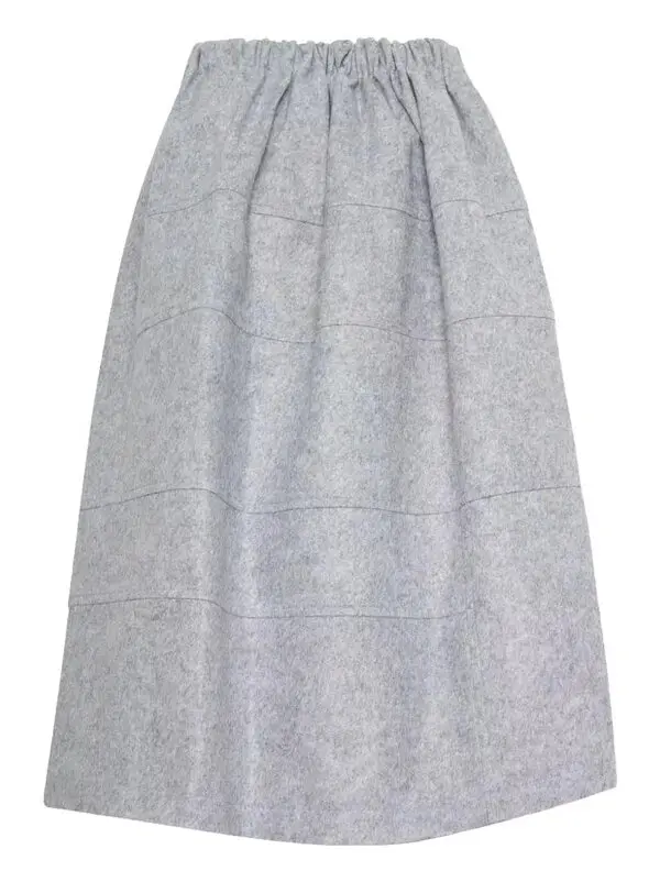 TAO Mid Patchwork Corduroy A-line Skirt - Neutrals