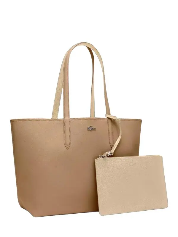 Lacoste Anna Logo-plaque Pouch-detail Tote Bag - Neutrals