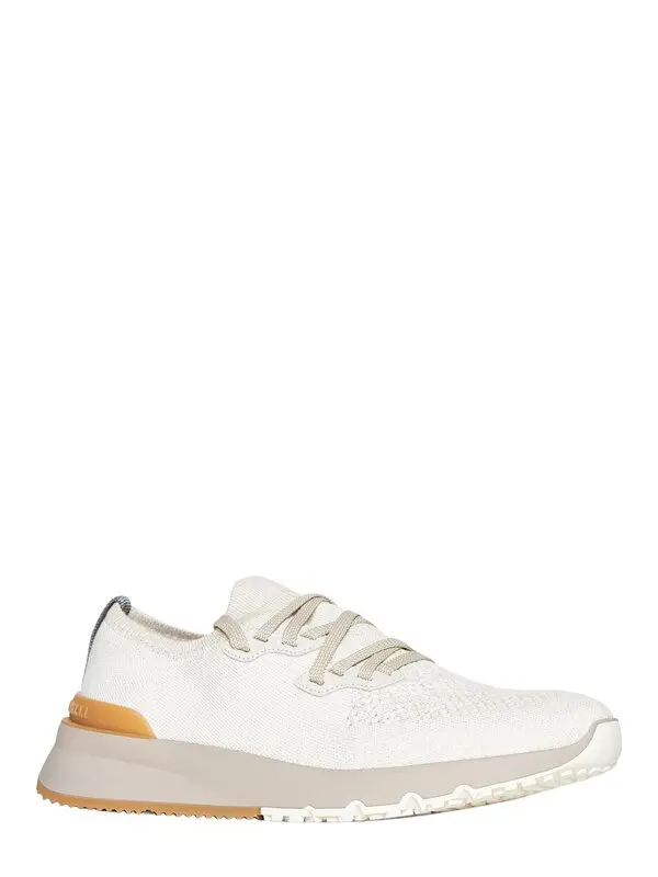 Brunello Cucinelli Ivory Chiné Knit Runners - Multicolor