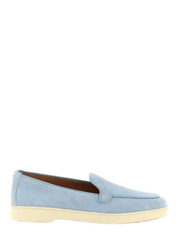 Santoni Debora Suede Loafers - Blue