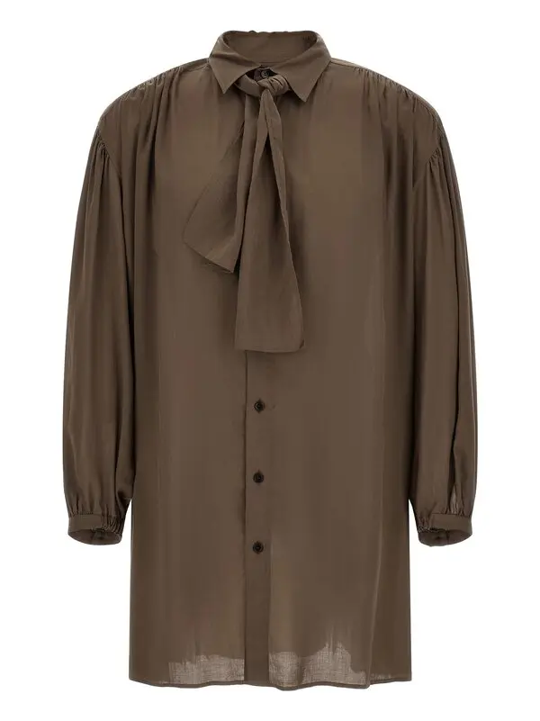 Yohji Yamamoto Shirt With Scarf - Green