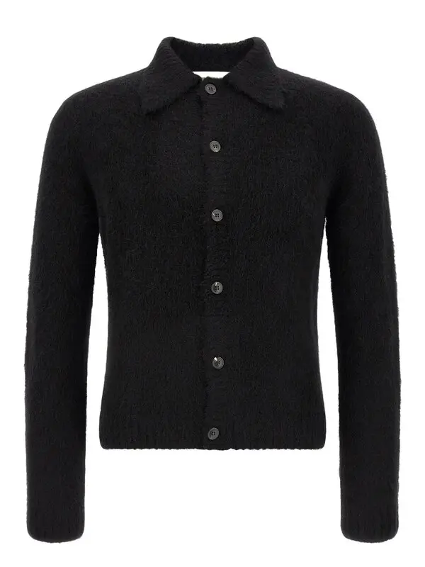 Dries Van Noten Mora Alpaca & Wool Blend Cardigan - Black