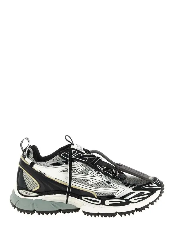 Off-White Be Right Back' Technical Mesh & Leather Sneakers - Multicolor
