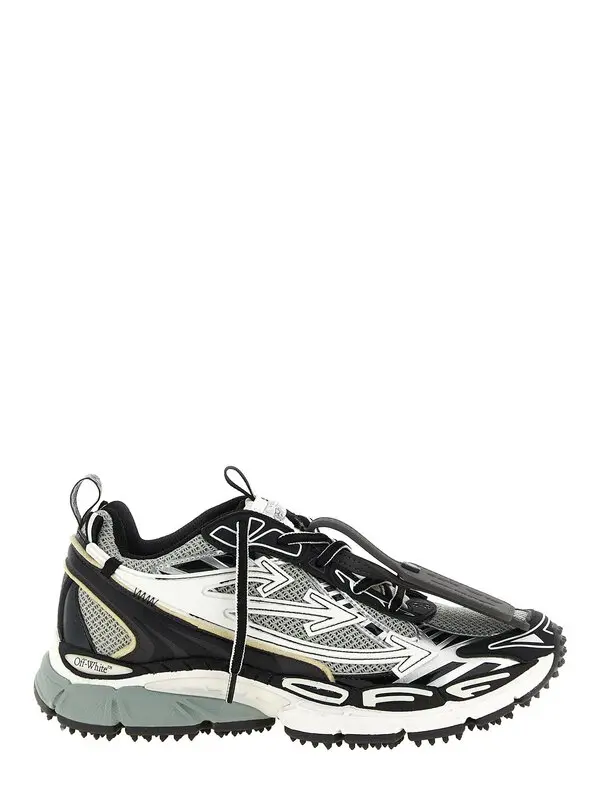Off-White Be Right Back' Technical Mesh & Leather Sneakers - Multicolor