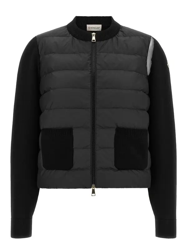 Moncler Padded Cardigan - Black
