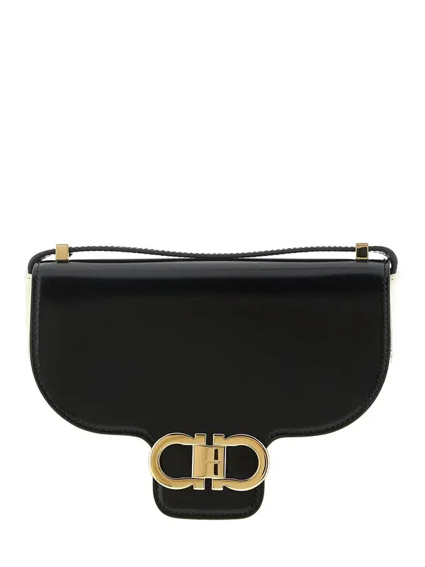 FERRAGAMO North-south Double Gancini Crossbody Bag - Multicolor