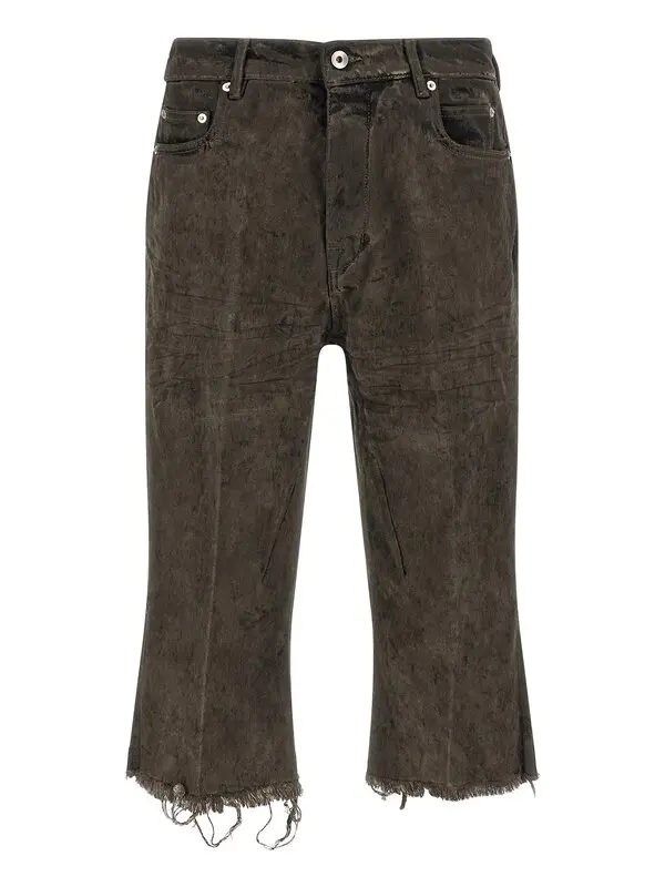 Rick Owens Bolan Cutoffs' Bermuda Shorts - Gray