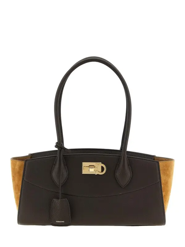 FERRAGAMO Newferragamo Studiosoft Eastwest' Shoulder Bag - Brown