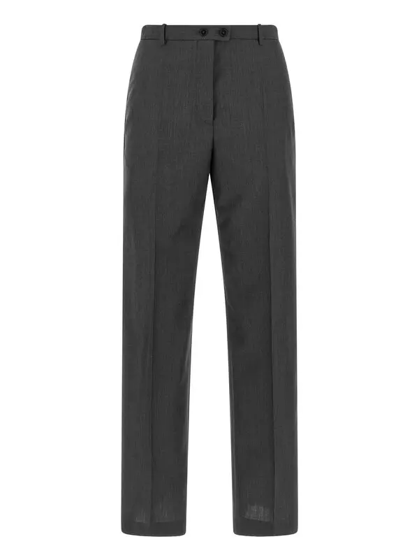 JIL SANDER Tailored Wool & Mohair Trousers - Gray