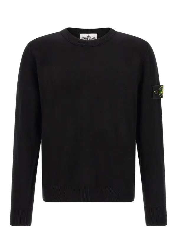 Stone Island Badge Sweater - Black
