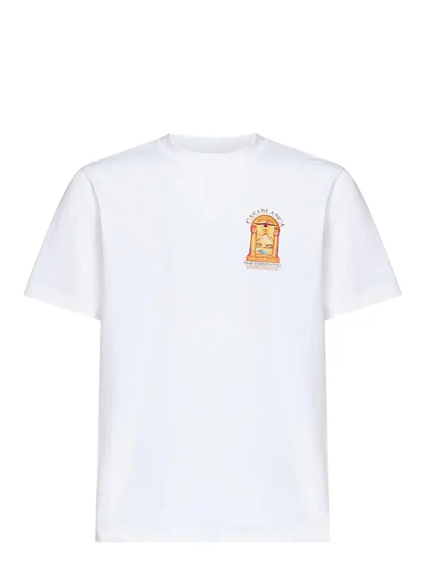 Casablanca White Jersey Hermons Mirage Arch Printed T-shirt - Multicolor
