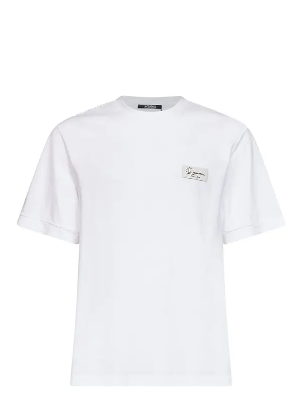 Jacquemus White Cotton Piqué The Montaigne T-shirt - Multicolor