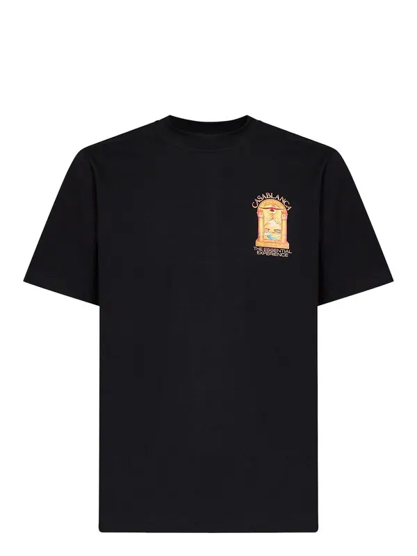 Casablanca Black Jersey Hermons Mirage Arch Printed T-shirt - Multicolor