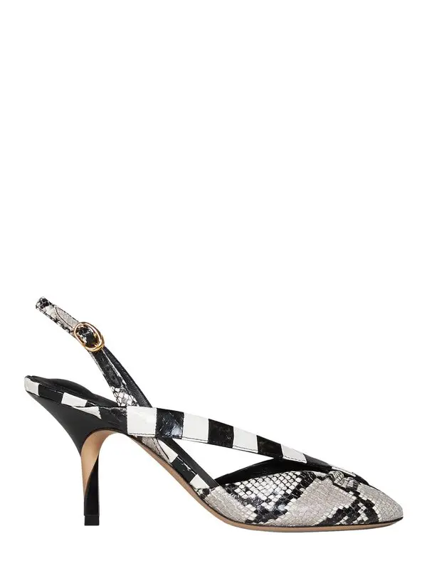 Jacquemus Black And White The Poisson Slingback Sandals - Multicolor