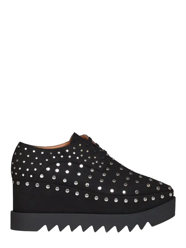 Stella McCartney Black Studded Elyse Wedges - Multicolor