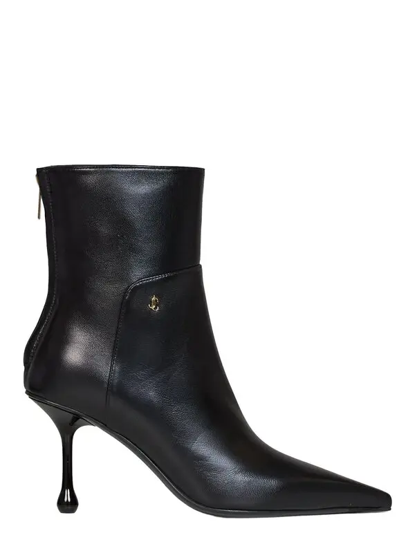 JIMMY CHOO Black Nappa Leather Cycas 80 Ankle Boots - Multicolor