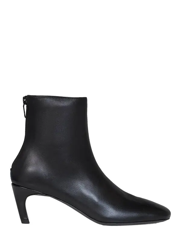 TOTEME Black Soft Nappa Leather Ankle Boots - Multicolor