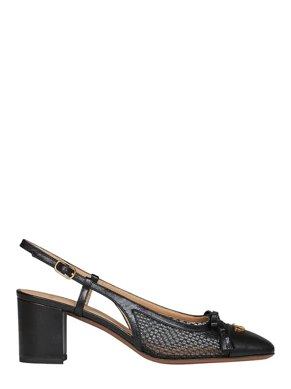 Valentino Garavani Black Valet Du Roi 60mm Slingback Pumps - Multicolor