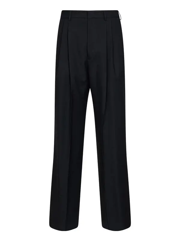 Dries Van Noten Wool Double-pleat Trousers - Multicolor