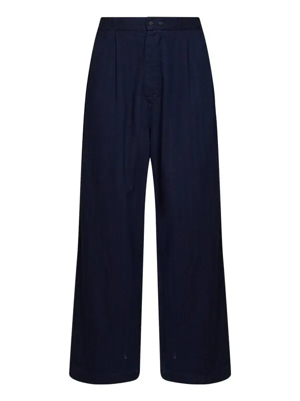 Jacquemus Dark Navy Wide Leg Denim Pants - Multicolor