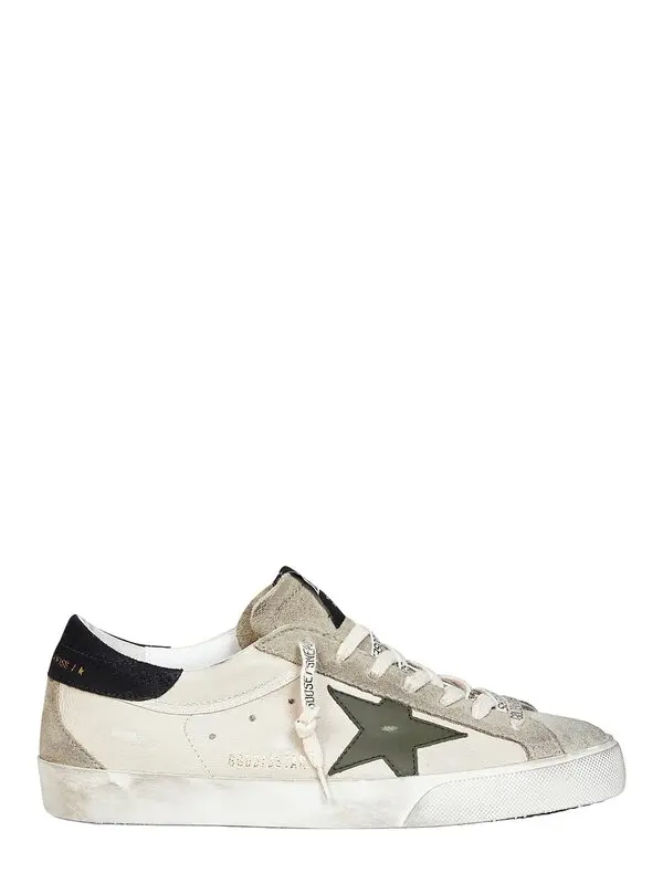 GOLDEN GOOSE Cream Leather Low Top Sneakers - Multicolor