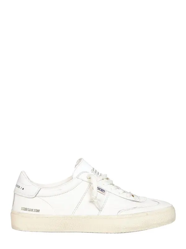 GOLDEN GOOSE White Nappa Leather Soul Star Sneakers - Multicolor