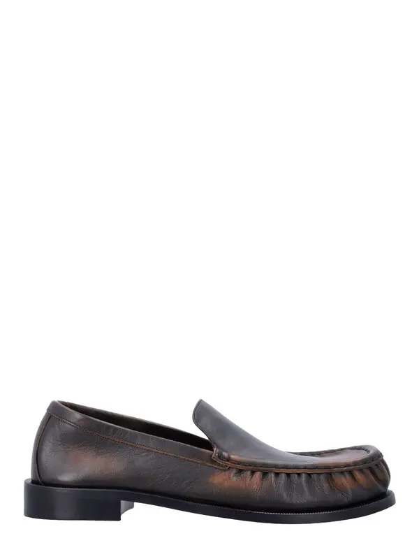 Dries Van Noten Leather Penny Loafer - Brown