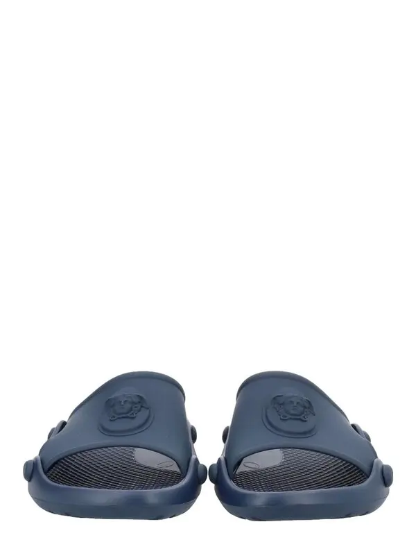 Versace Versatile Leather Flats - Blue