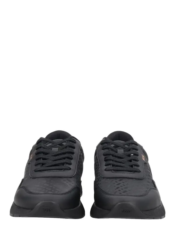 BOSS Sleek Low-top Lace-up Sneakers - Black