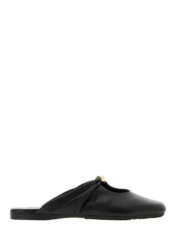 Loewe Nappa Leather Pebble Ballerina Slippers - Black