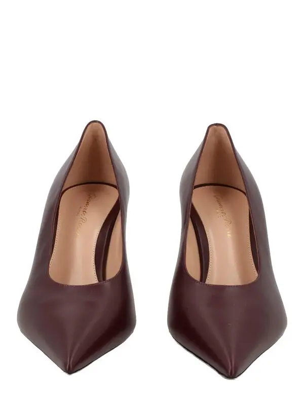 GIANVITO ROSSI Metallic Pointed Toe Stiletto Heels - Gold