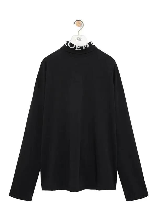 Loewe Logo-print Turtleneck Top - Black