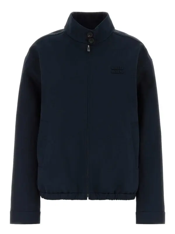 Miu Miu Gabardine Cotton Jacket - Blue