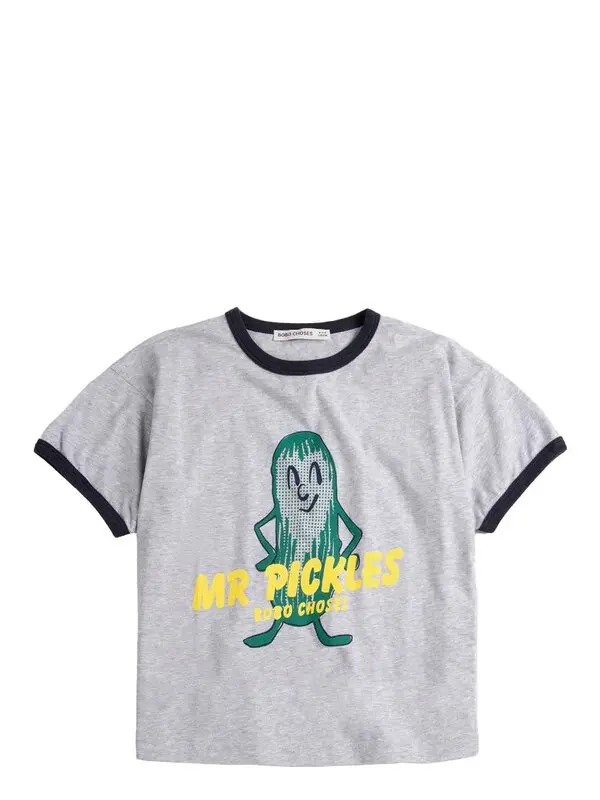 BOBO CHOSES Mini Mr. Pickles T-shirt - Grey