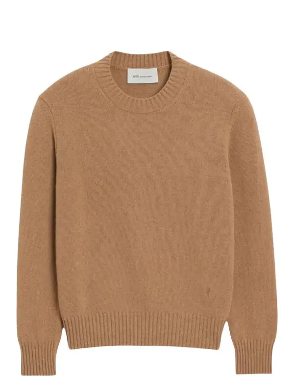 AMI Paris Classic Crewneck Sweater - Beige