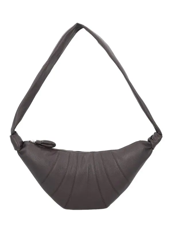 LEMAIRE Structured Leather Shoulder Bag - Brown