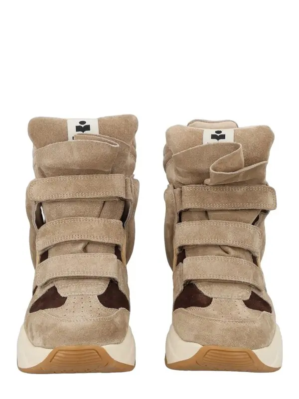 Isabel Marant Étoile Cowhide Leather High-top Sneaker Boots - Brown