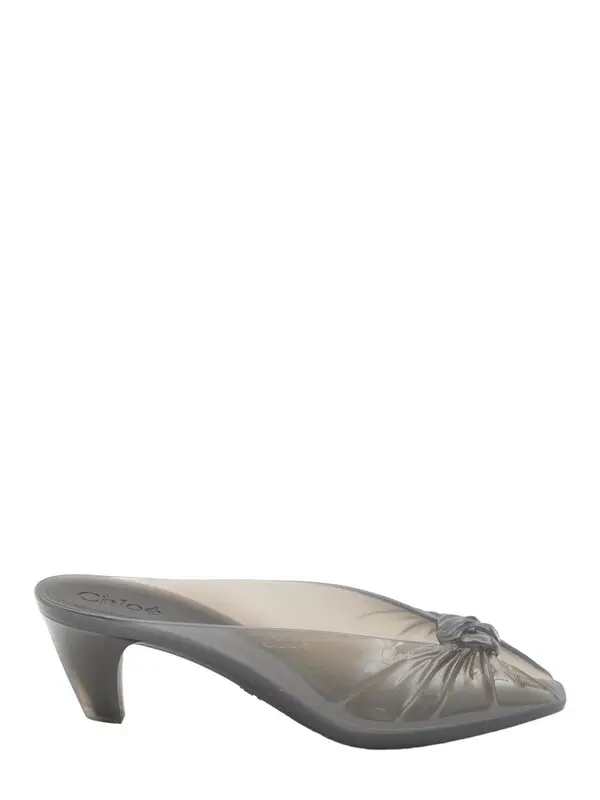 Chloé Knotted Pointed-toe Flat Sandals - Ashgrey