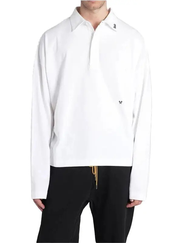 Rhude Long Sleeve Polo T-shirt - White