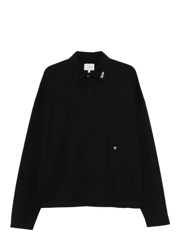 Rhude Fontaine Long Sleeve Polo T-shirt - Black
