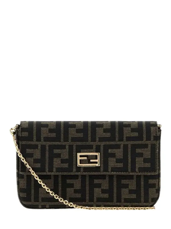 Fendi Baguette Motif Mini Clutch Bag With Chain Strap - Tabacomoro